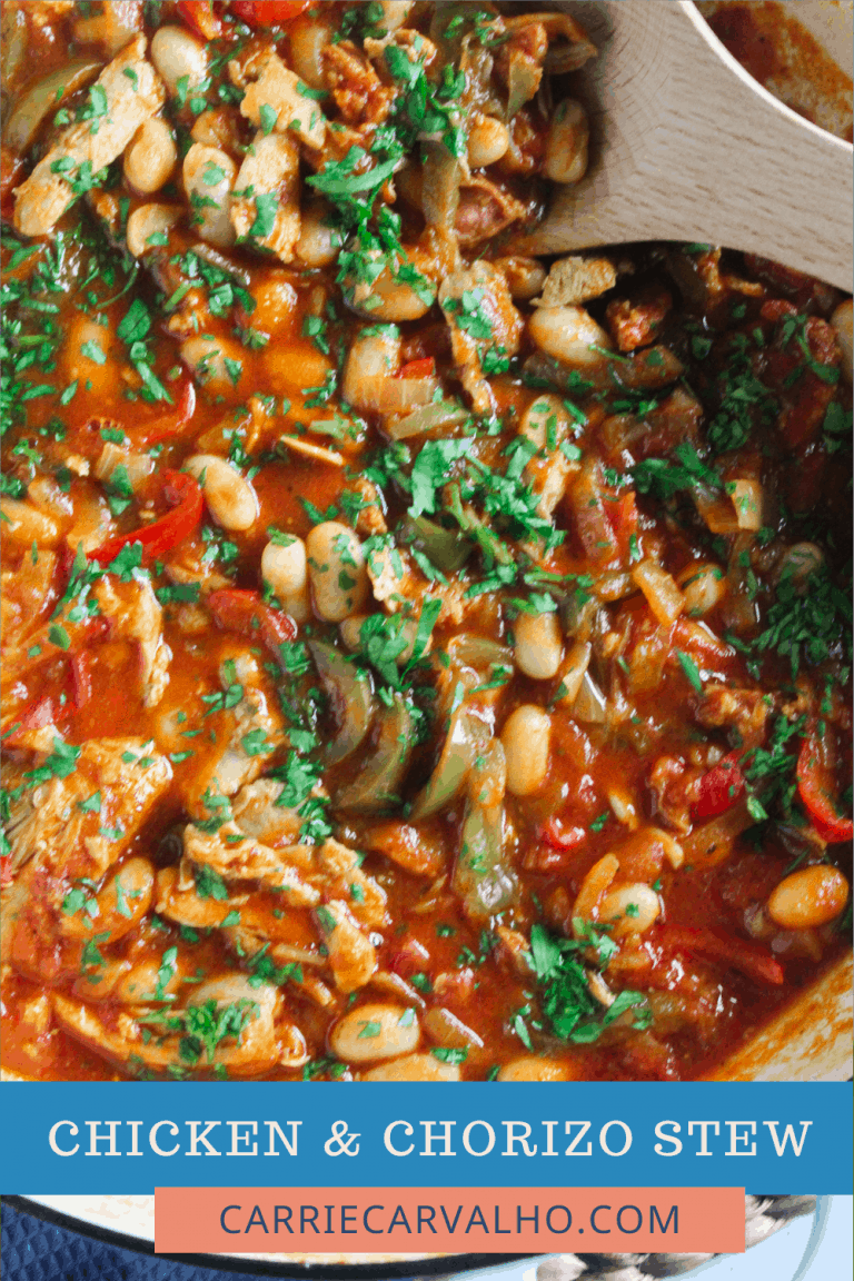 Chicken and Chorizo Stew with Cannellini Beans - Carrie's Kitchen