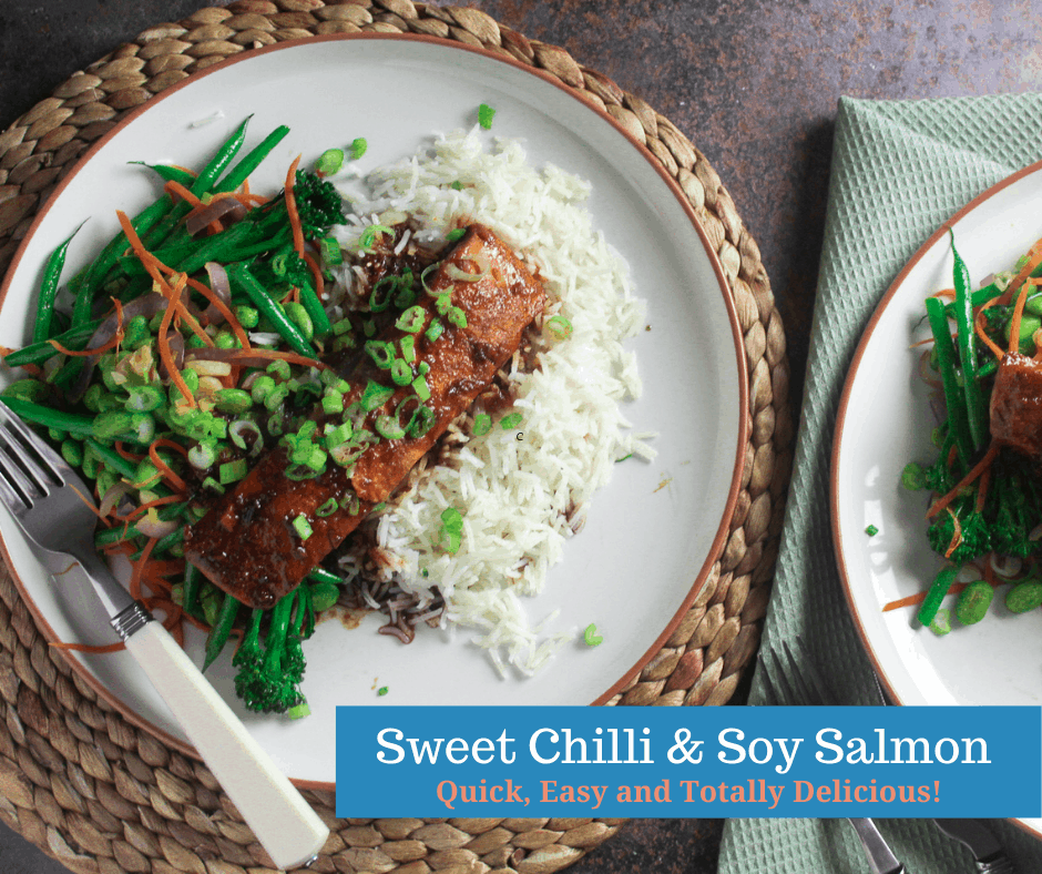 Sweet Chilli & Soy Salmon with Stir Fry Vegetables - Carrie's Kitchen