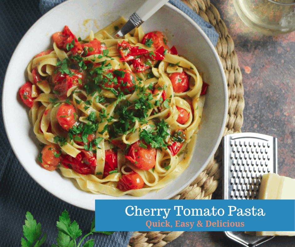 Burst Cherry Tomato Pasta - Carrie's Kitchen
