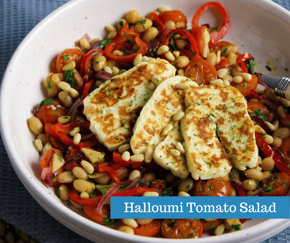 Halloumi and Tomato Salad - Carrie's Kitchen