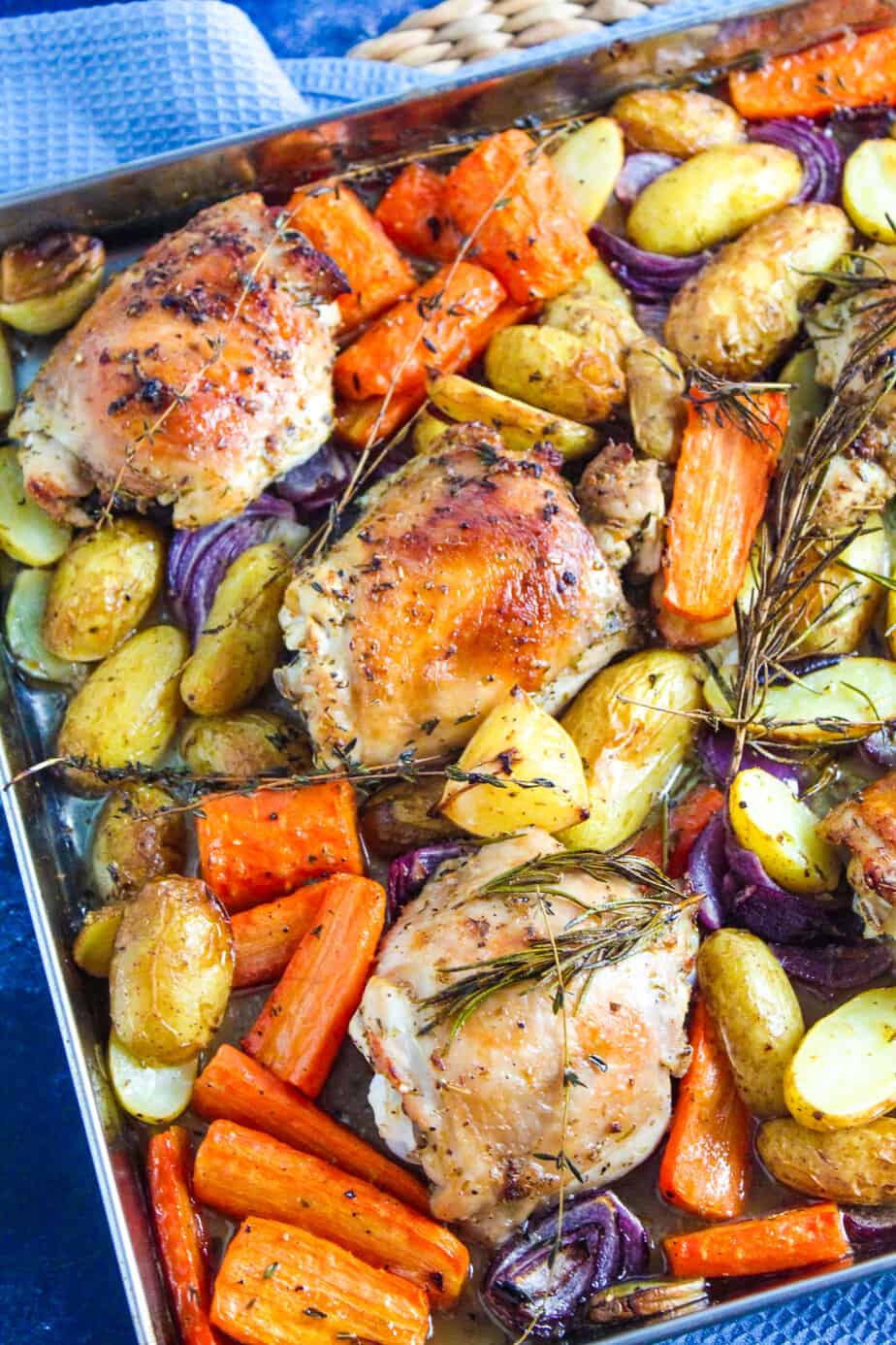 Lemon Chicken and Potato Traybake - Carrie's Kitchen
