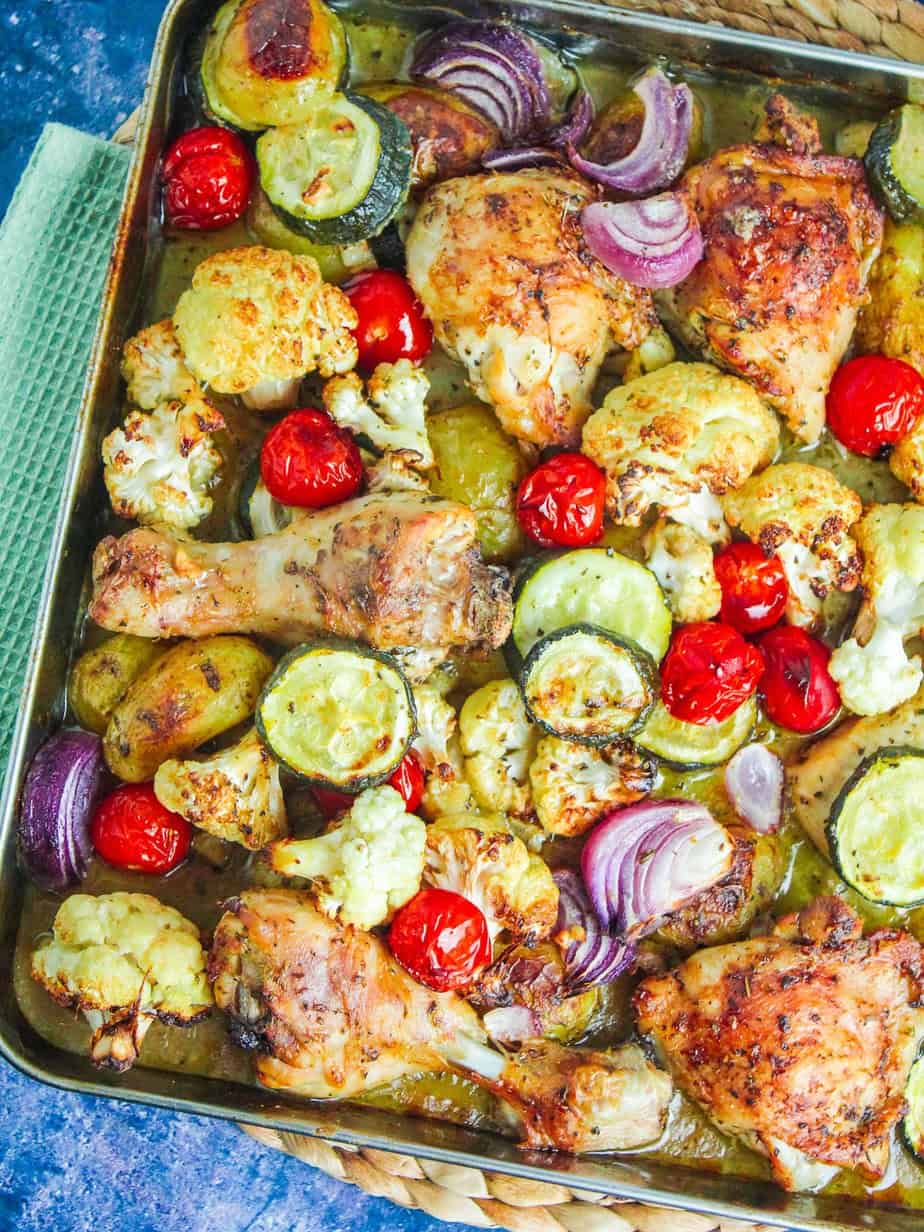 Chicken and Potato Traybake with Cauliflower - Carrie's Kitchen