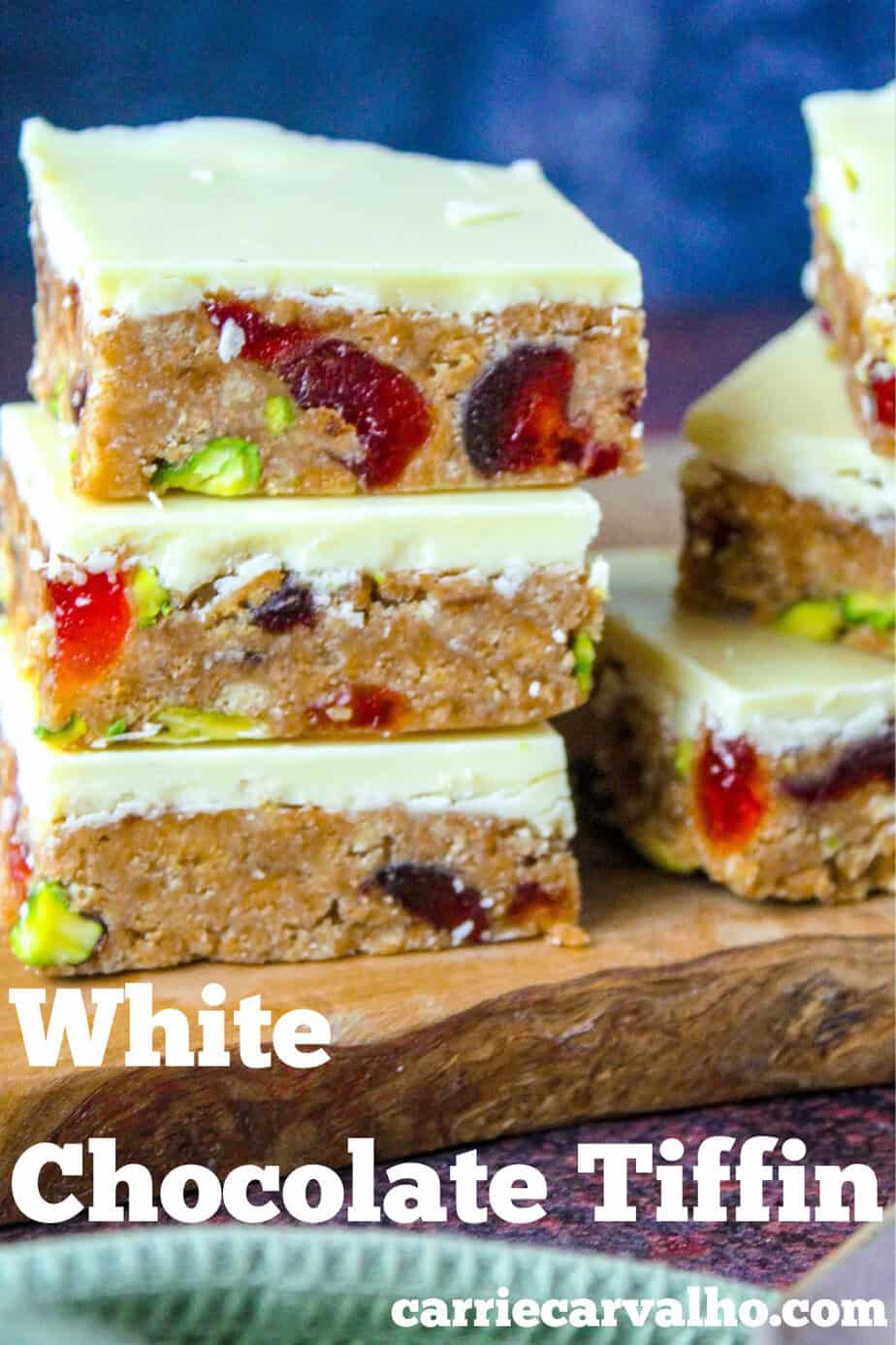 White Chocolate Tiffin | Easy No-Bake Traybake - Carrie's Kitchen